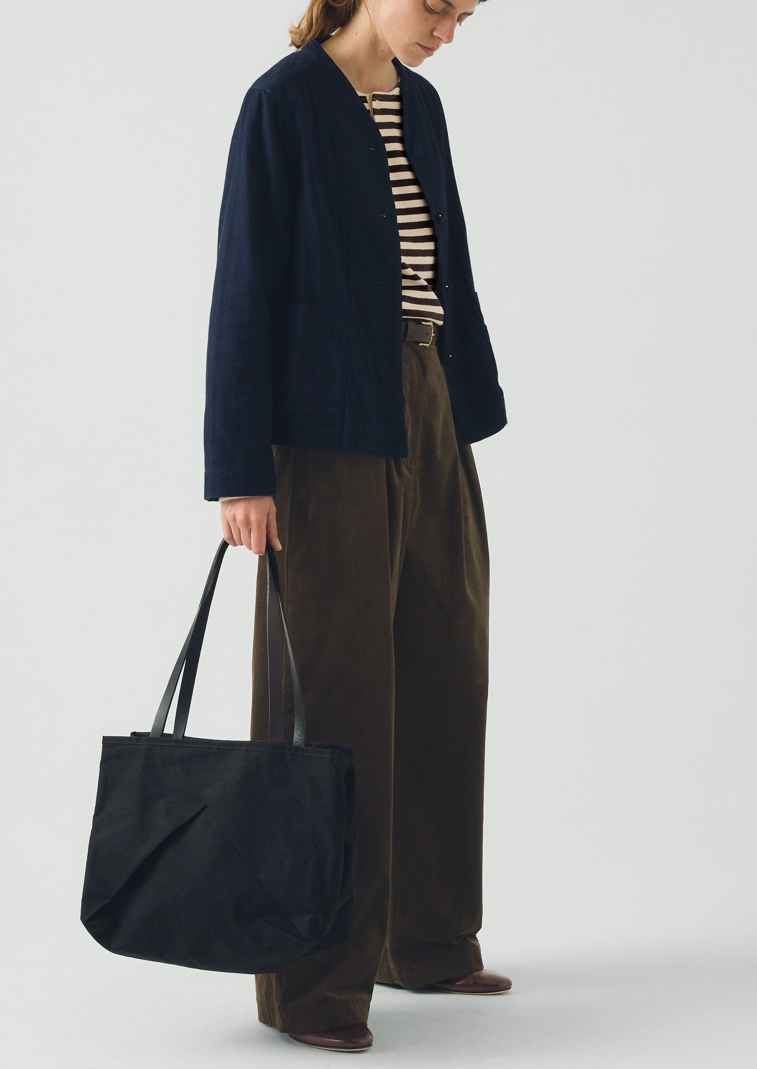 Kate Sheridan Cotton Origami Tote | Black | TOAST