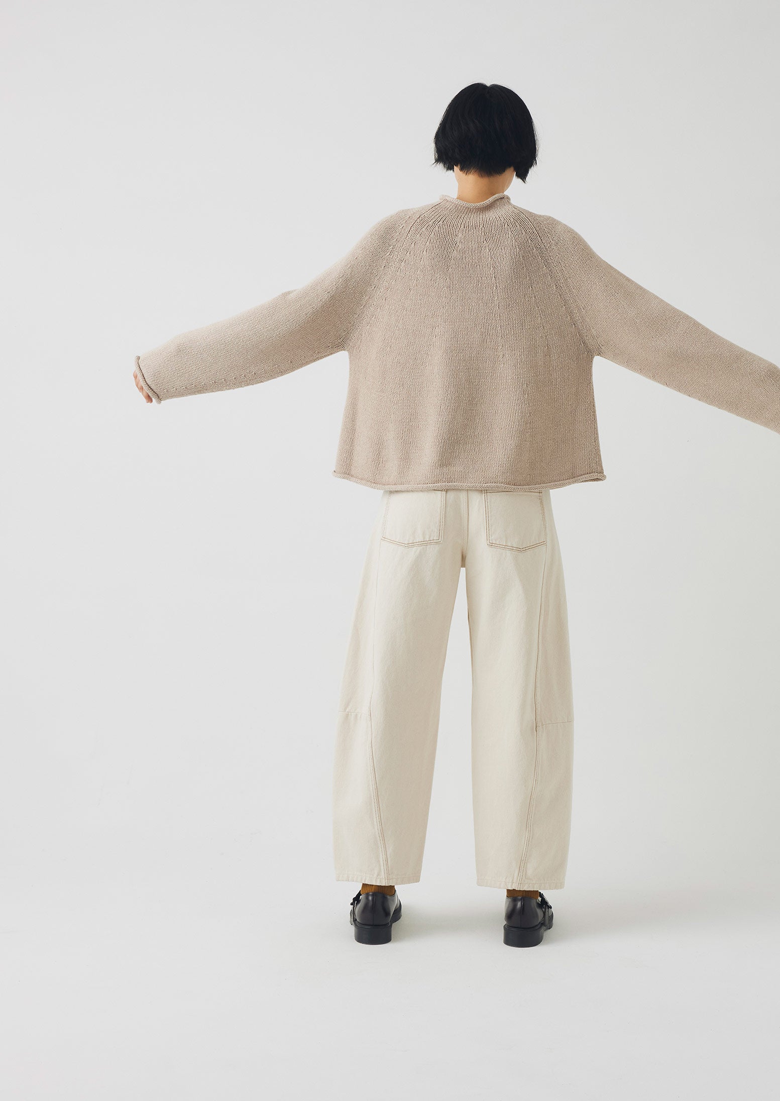 Organic Cotton Linen Easy Sweater | Parchment | TOAST