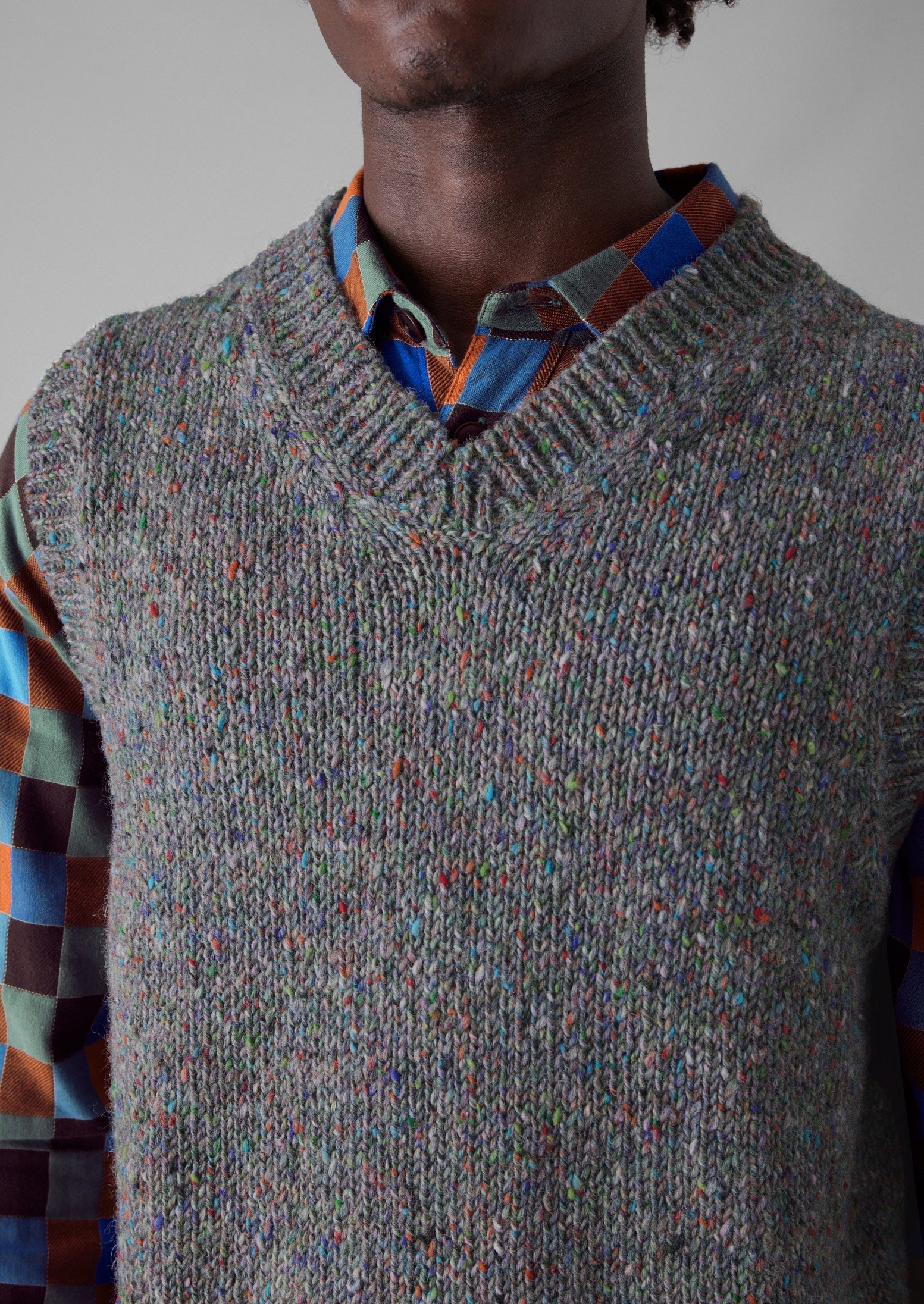 Donegal Wool Knitted Tank | Fossil Grey | TOAST